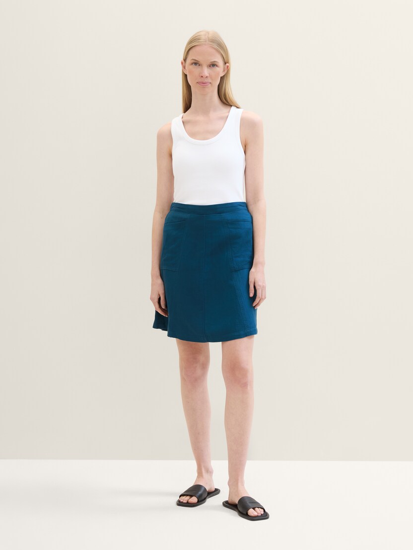 Suknja od mešavine lana | Plava | Tom Tailor